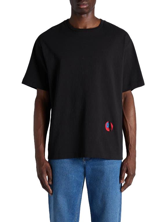 BOTTEGA VENETA face embroidered cotton jersey t-shirt